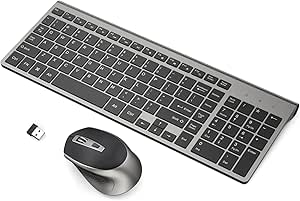 Amazon.com: Wireless Keyboard Mouse Combo, J JOYACCESS Cordless Keyboard and Mouse Set, 2.4G ...