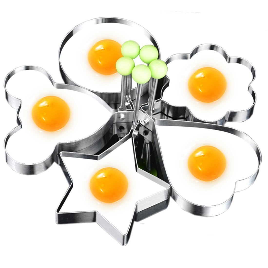 Round Egg Rings Mold Romote 5 Pcs Nonstick Silicone Stainless Steel Egg round-egg-rings-mold-romote-5-pcs-nonstick-silicone-stainless-steel-egg