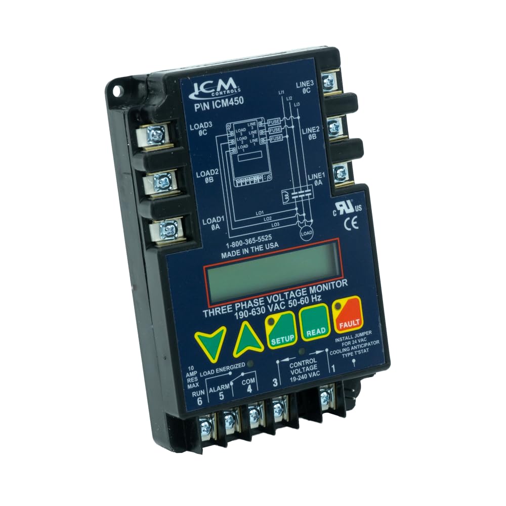 Mua ICM Controls ICM450 3-Phase Monitor, 25-Fault Memory, LCD Setup and Diagnostics, Fault ...