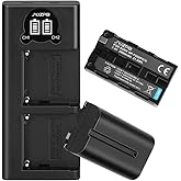 Amazon.com: TURPOW NP-F970/NP-F550 Battery and Charger Set, Compatible with Sony NP F570 F750 ...