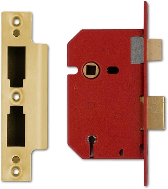 Union Locks 2201 5-Lever Mortice Sash Lock 65mm - Brass Finish (Visi ...