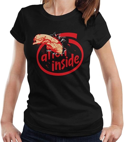 Alien Inside Chestburster Women's T-Shirt: Amazon.co.uk: Clothing