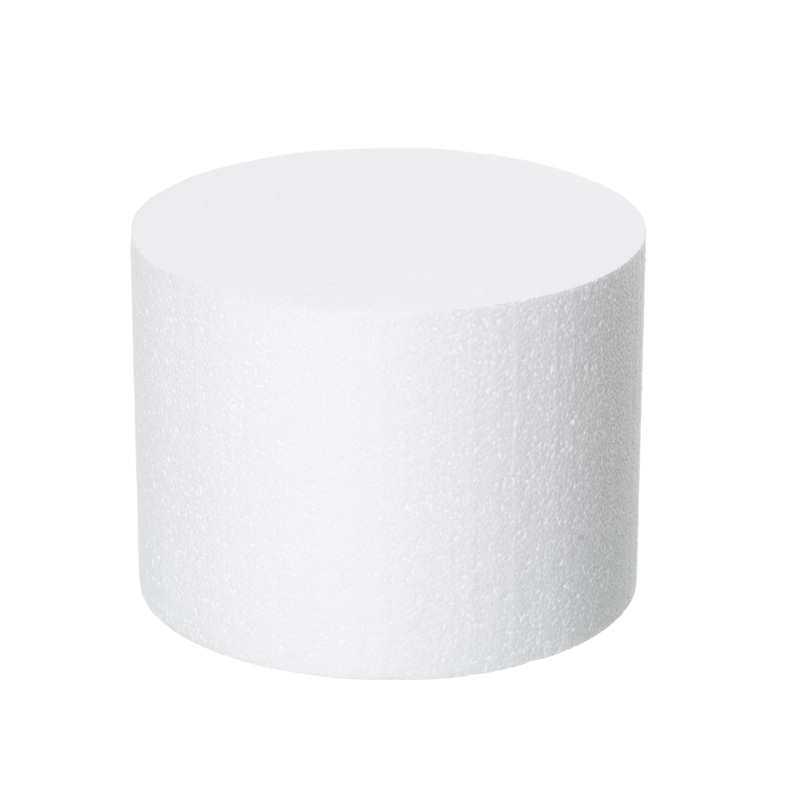 8 x 6 Inch Foam Cake Dummy 1 Pack White Dummy Cakes Styrofoam Sets Fake ...