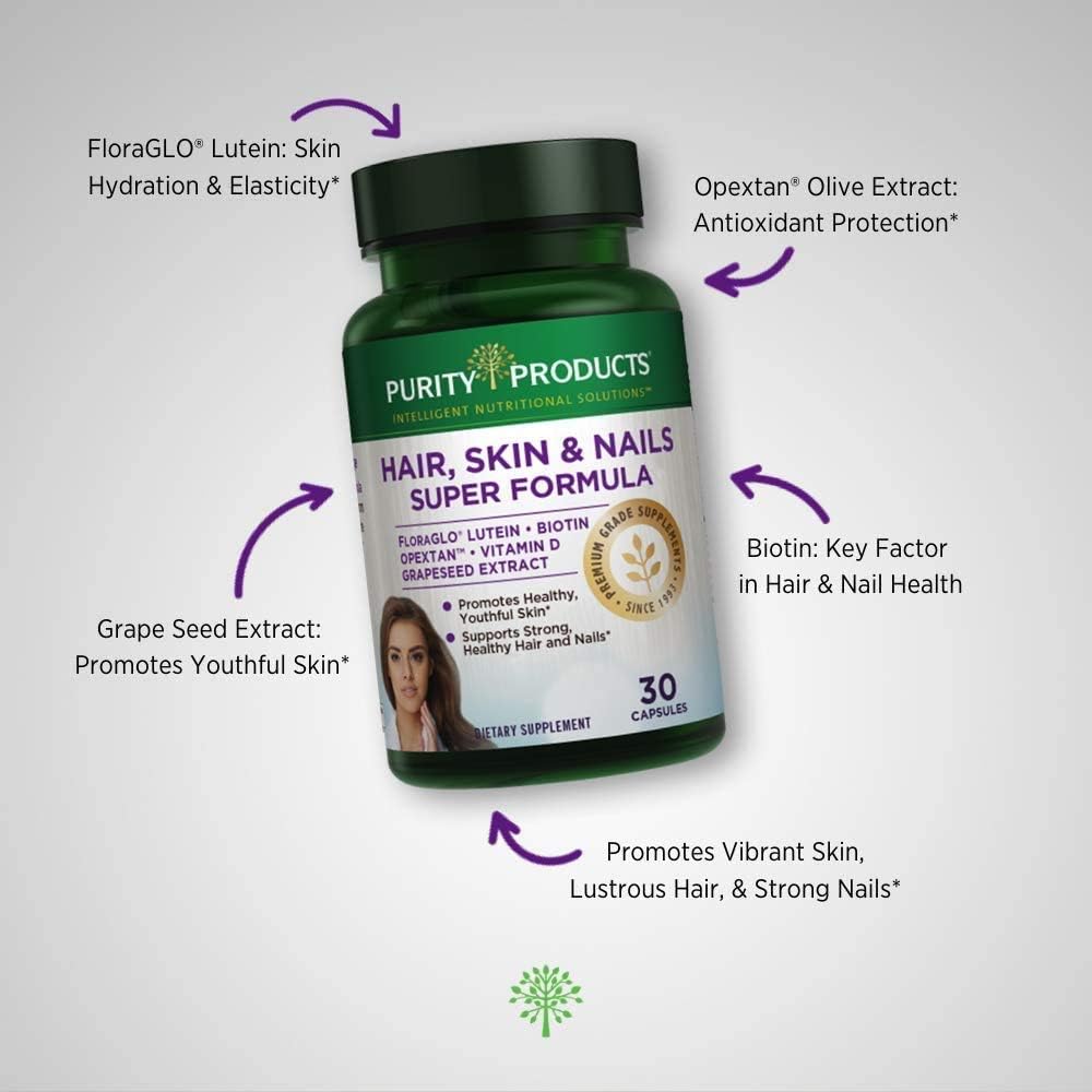 Purity Products - Hair, Skin and Nails Super Formula,30 Capsules ...