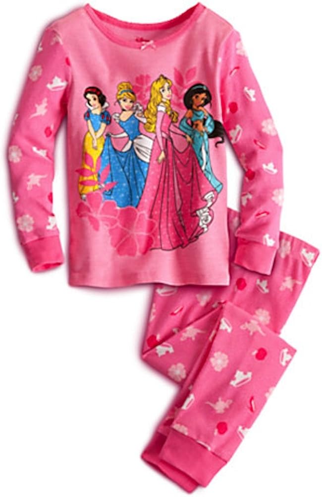 Amazon.com: Girls Disney Princess Pink Pajama Set - Size 3: Clothing