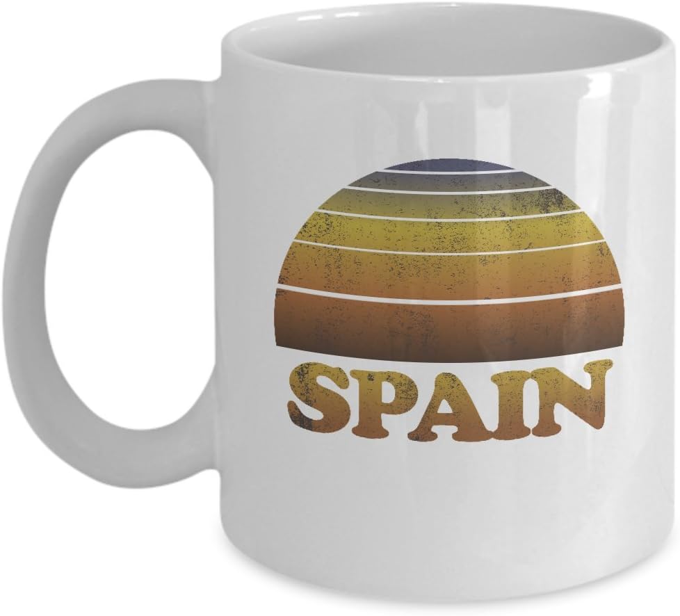 Amazon.com: Spain Coffee Mug - 11oz White Ceramic Tea Cup Vintage ...