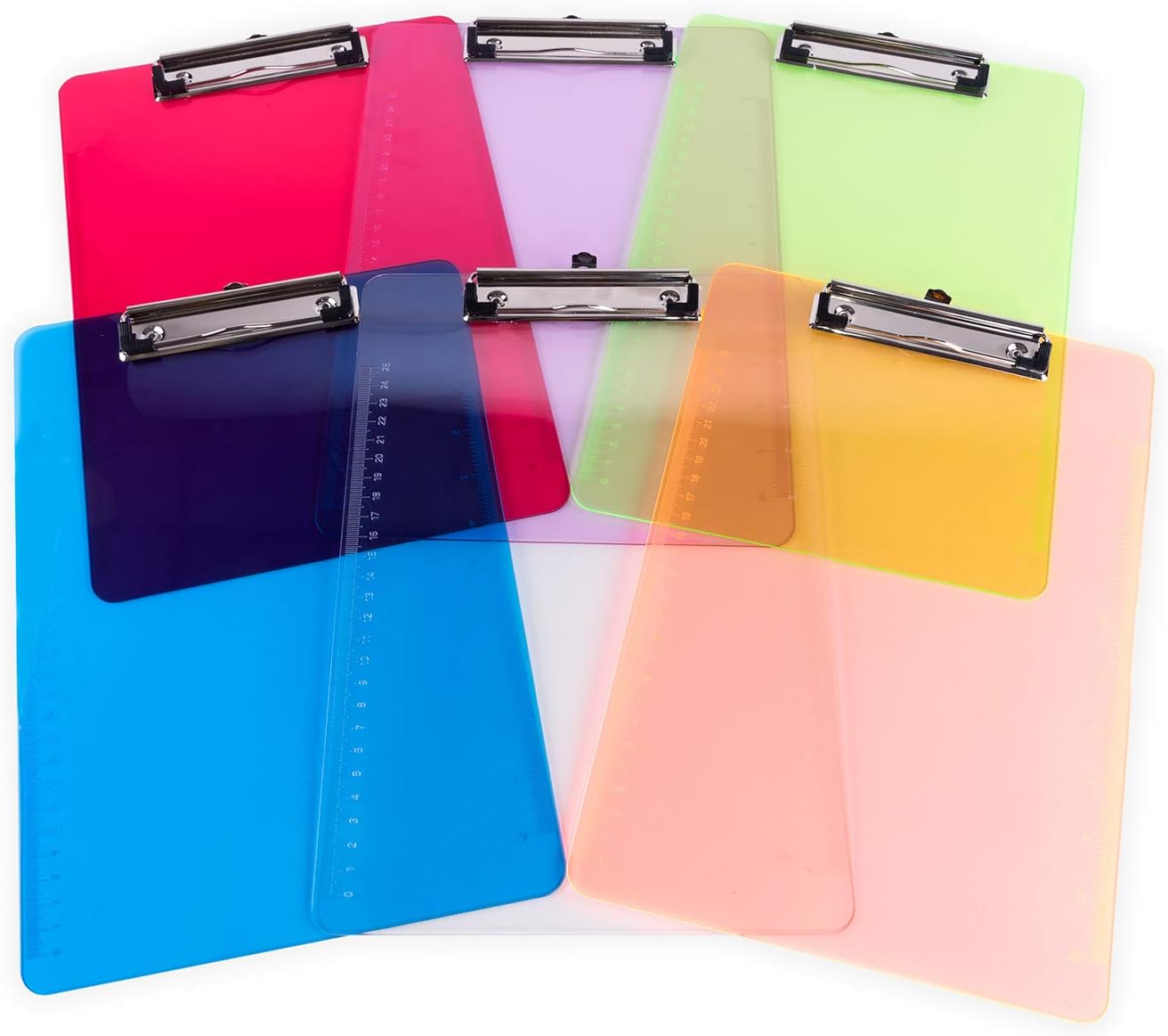 Slim Plastic Transparent Thin Lightweight Colorful Fun Clipboard with ...