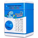 Amazon.com: KMiKE Electronic Cat Piggy Bank for Kids Cash Cartoon ATM Money Saver Bank for Kids ...