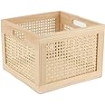 Amazon.com: YAHUAN Bamboo Wooden Storage Box Cube Storage Organizer ...