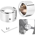 Amazon.com: ANONEMOTO Chrome Front Axle Nut Covers, Front Axle Caps ...