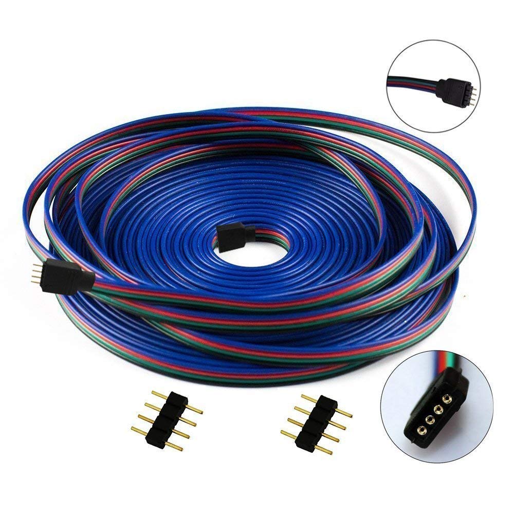 TronicsPros 10m RGB LED Strip Extension Cable 4 Pin LED Strip Connector ...