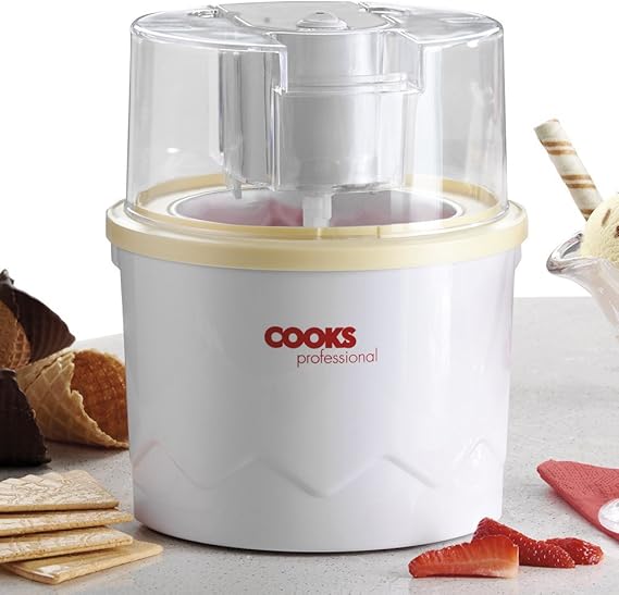 Cooks Professional Ice Cream Maker Sorbet Frozen Yogurt Machine 1.5 ...