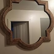 Amazon.com: Ravenna Home Vintage Wooden Accent Mirror, 27.75"H, Natural ...