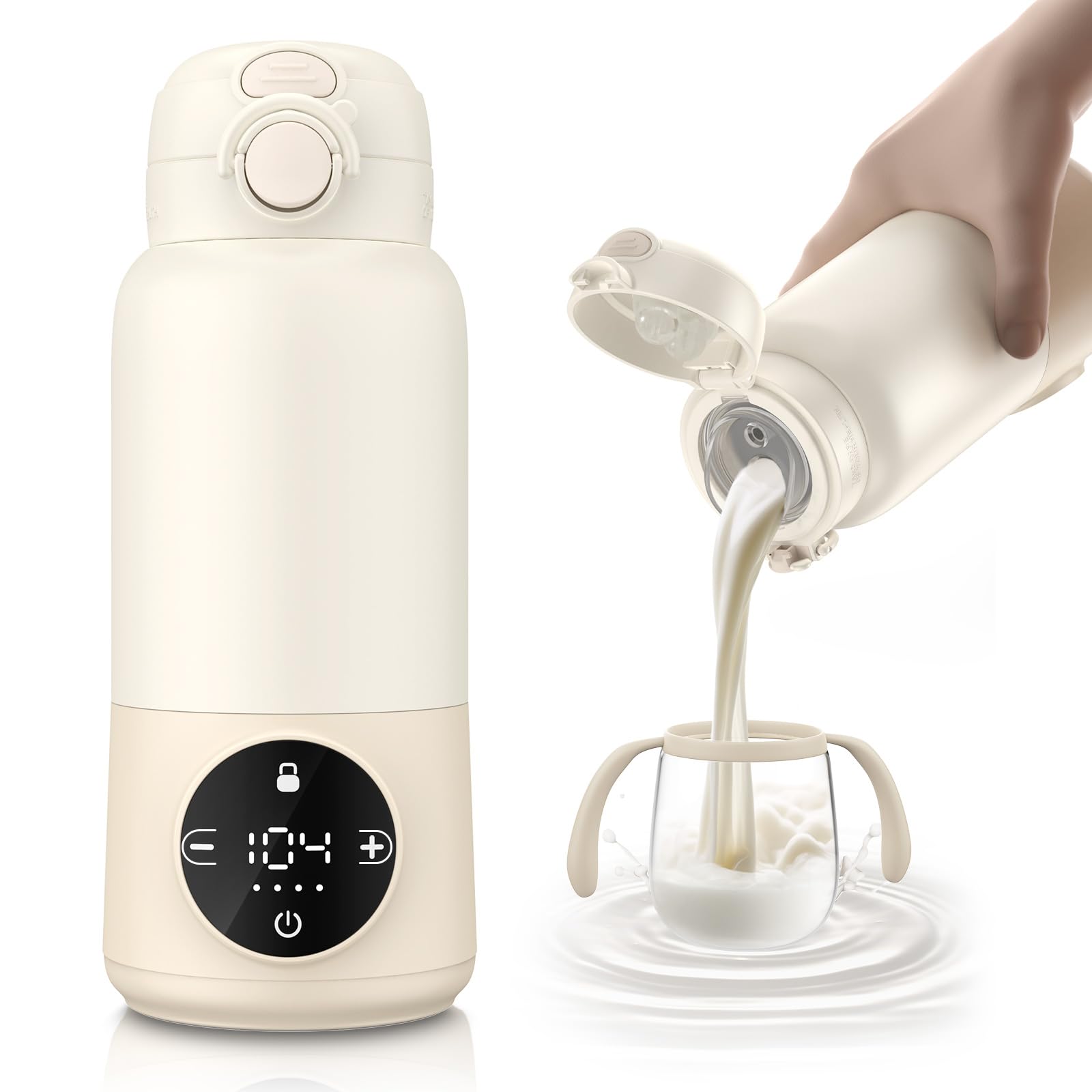 SpacEver Portable Bottle Warmer for Travel, 15oz Portable Milk Warmer ...