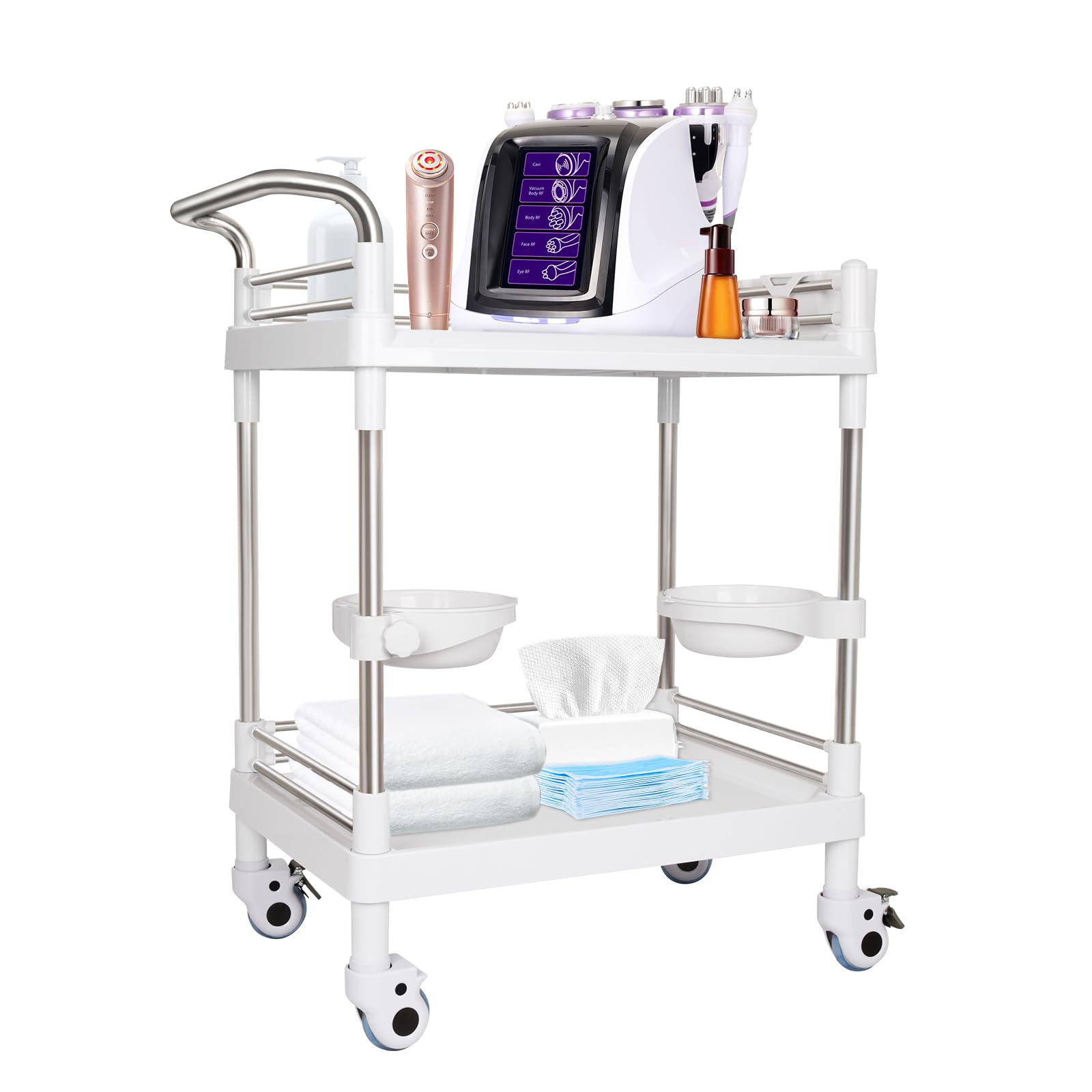 Mobile Utility Cart with Wheels Professional Medical Trolley Cart 220 ...