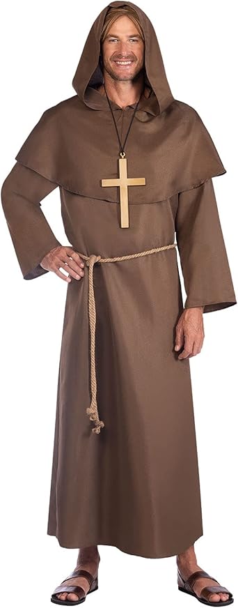 Amscan 9908817 Adult Brown Monks Cloak Plus Size, Unisex: Amazon.co.uk ...