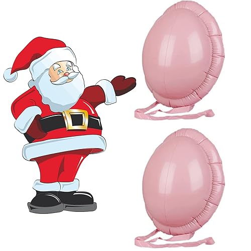 PETIT MANON 2 PCS Christmas Santa Big Belly Santa Claus Belly Fake ...