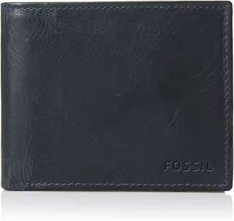Fossil Men's Derrick Leather RFID Blocking Bifold Flip ID Wallet at ...