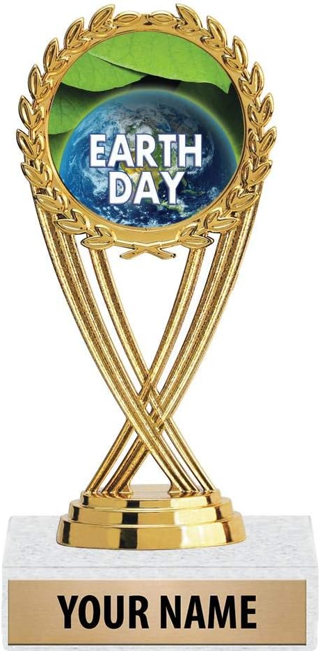 Amazon.com : 5.5" Gold Earth Day Trophies, Custom Olympia Earth Day ...