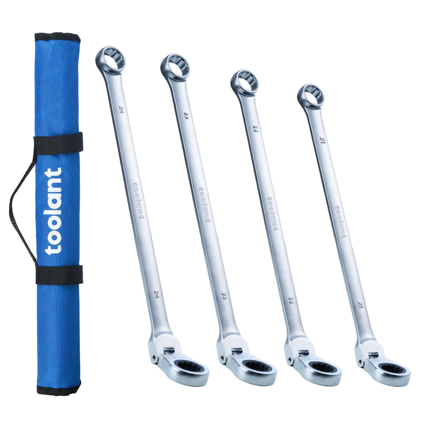 toolant Extra Long Ratcheting Wrench Set, Flex Head & Fixed Offset Head ...
