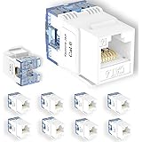 VCELINK Cat6 RJ45 Keystone Jacks Slim Profile 25-Pack, 180-Degree ...
