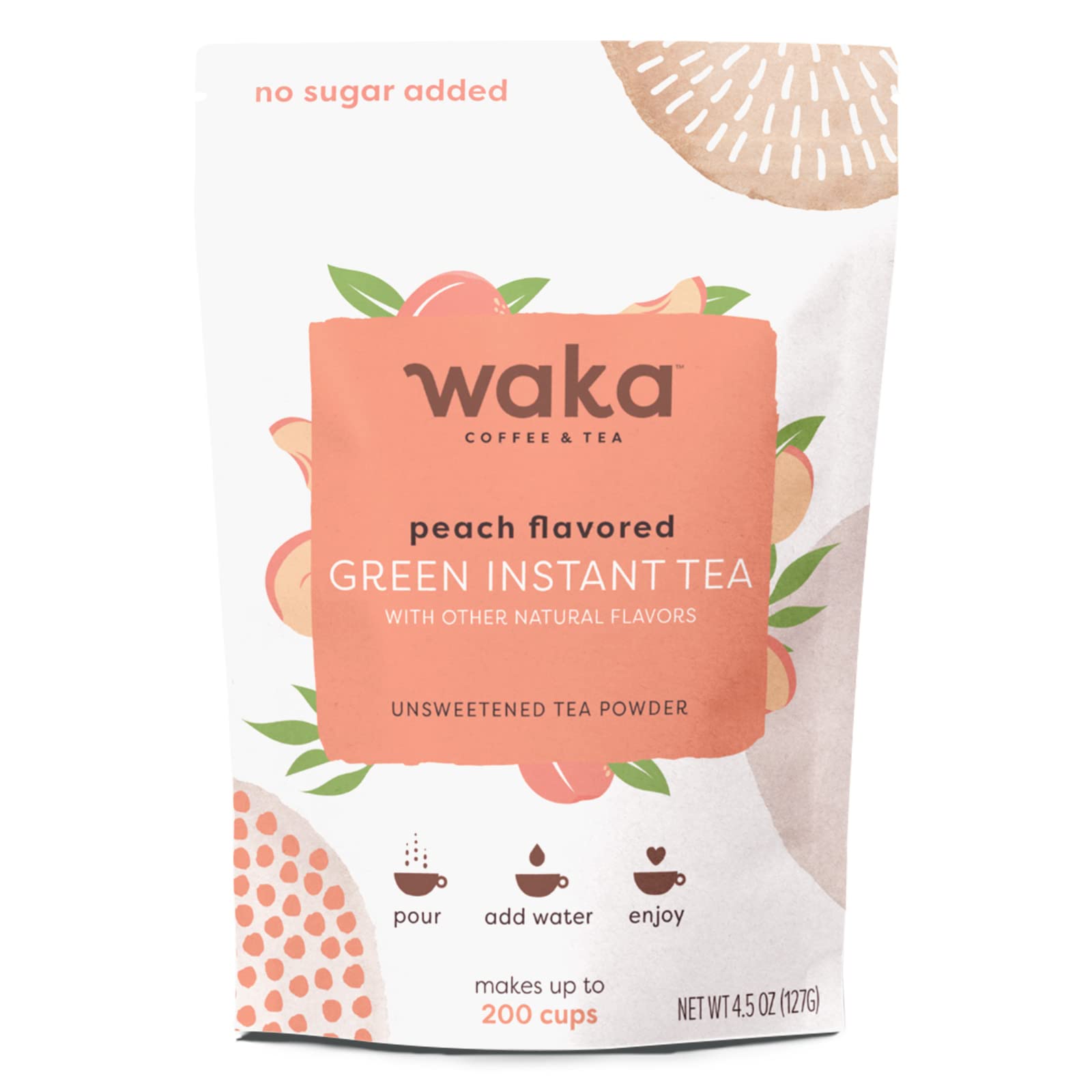 Mua Waka Premium Instant Tea — Peach Flavored Concentrated Green Tea ...