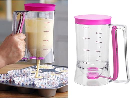 Batter Dispenser Cake Pancake Cupcake Measuring Cup Cake Mix Release ...