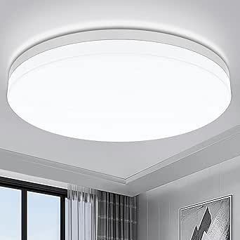 Airand 5000K LED Ceiling Light Flush Mount 18W 1650LM Round LED Ceiling ...