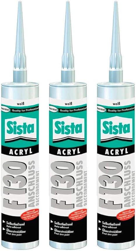 3er Pack: Henkel Sista Acryl-Fugendichter F130 weiss - 3 Kartuschen á ...