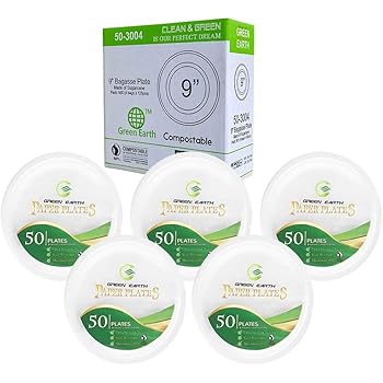 Amazon.com: Green Earth - Natural Bagasse (Sugarcane Fiber) Tree Free 9 ...