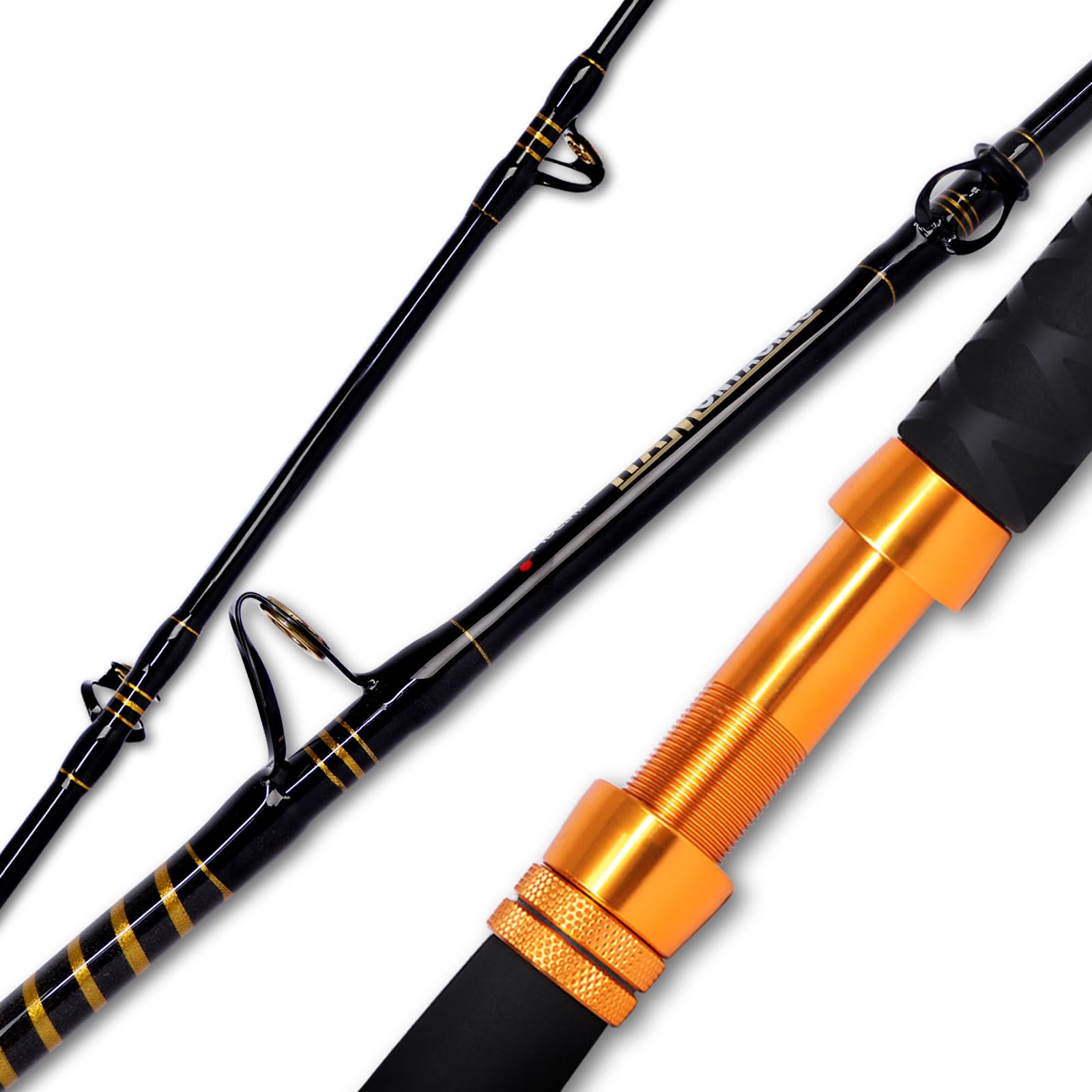 Fiblink Saltwater Fishing Rod 1 Piece Trolling Rod Deep Sea Big Game ...