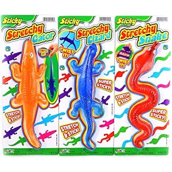 Amazon.com: ArtCreativity Sticky Snake Set - Pack of 12 - Stretchy ...