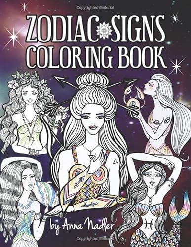 Zodiac Signs Coloring Book: A delightful collection of astrology themed ...