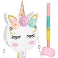 Amazon.com: Foldable Unicorn Piñata - Unicorn Birthday Party Supplies ...