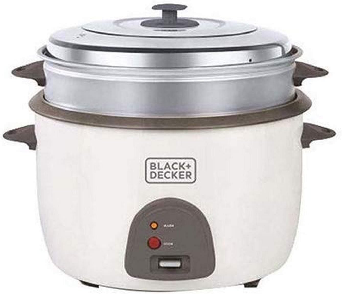Black+Decker 1600W 4.5L 2-in-1 Non-Stick Rice Cooker with Steamer ...