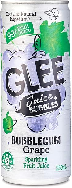 Glee Sparkling Fruit Juice, Bubblegum Grape, 24 x 250 ml: Amazon.com.au ...