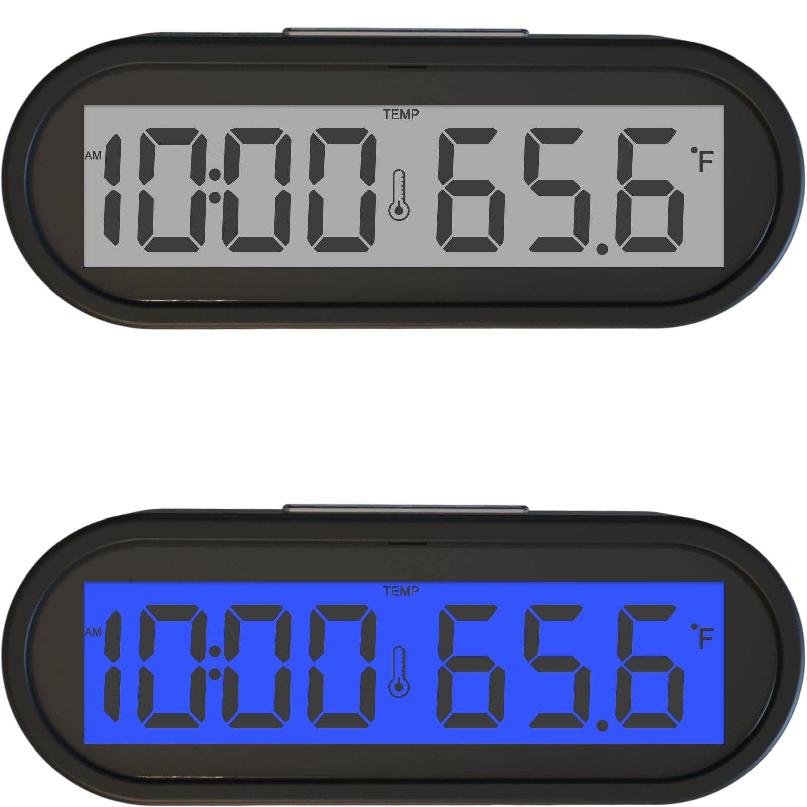 Mua Small Digital Clock, Car Clock With Fahrenheit and Temperature Blue ...