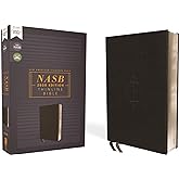 NASB, Thinline Bible, Bonded Leather, Black, Red Letter, 1995 Text ...