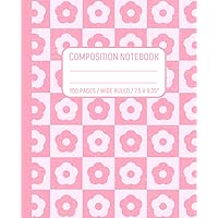 Amazon.com: Composition Notebook Wide Ruled: Cute Pastel Pink Preppy ...