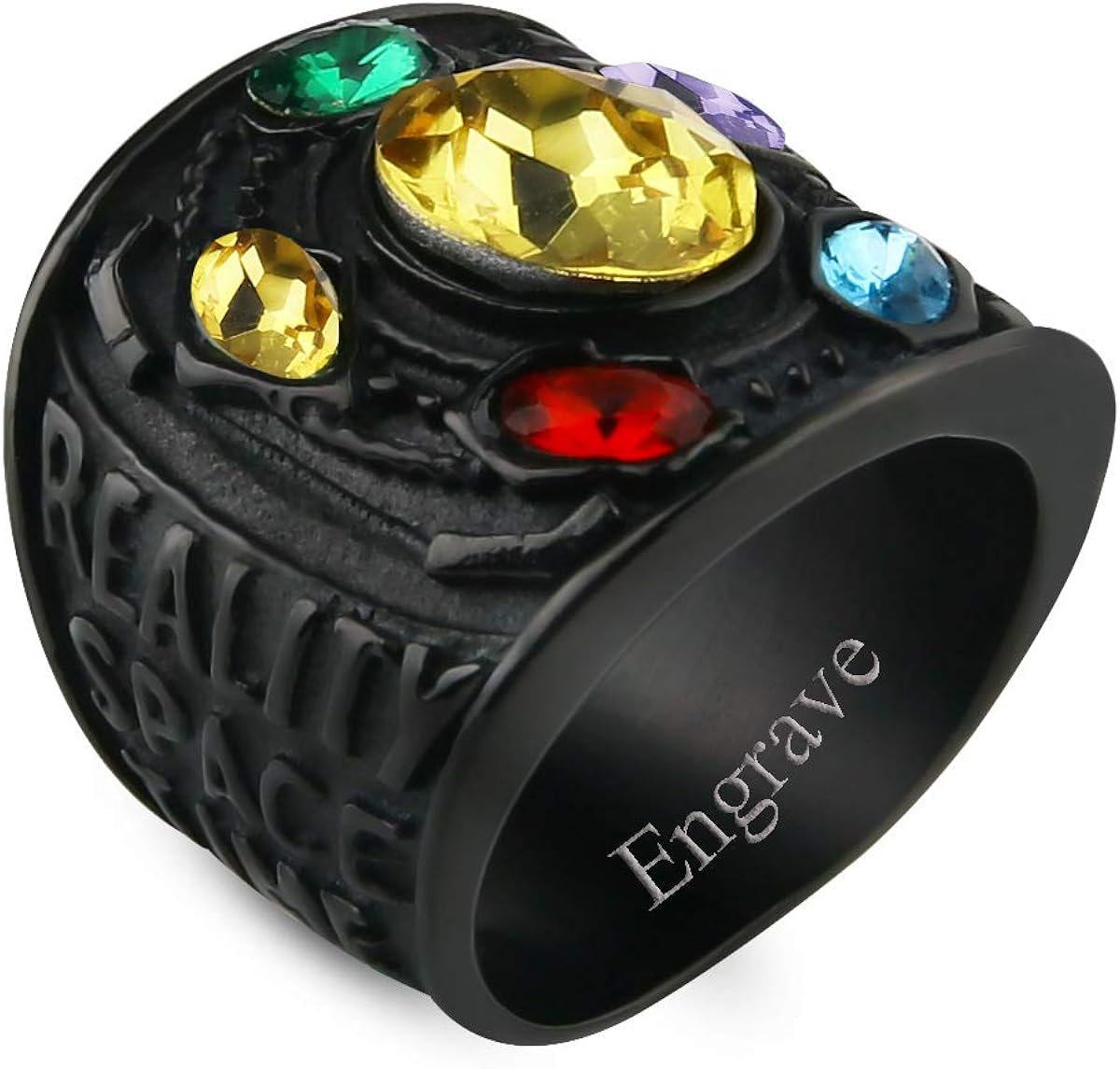 Valily Herren Ring Marvel Avengers Personalisiert Schwarz Thanos Power ...