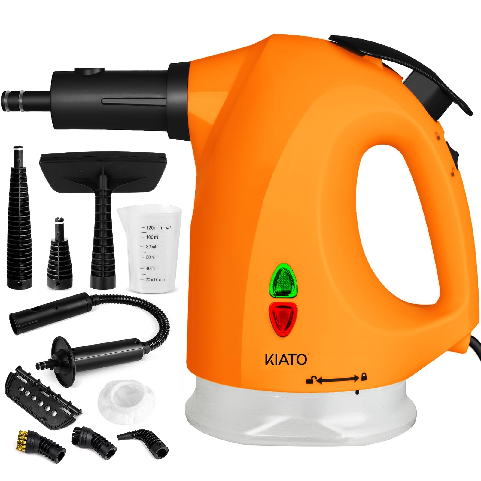 Kiato Handheld Steam Cleaner, Upholstery Steamer for Cleaning, 10 in 1 ...