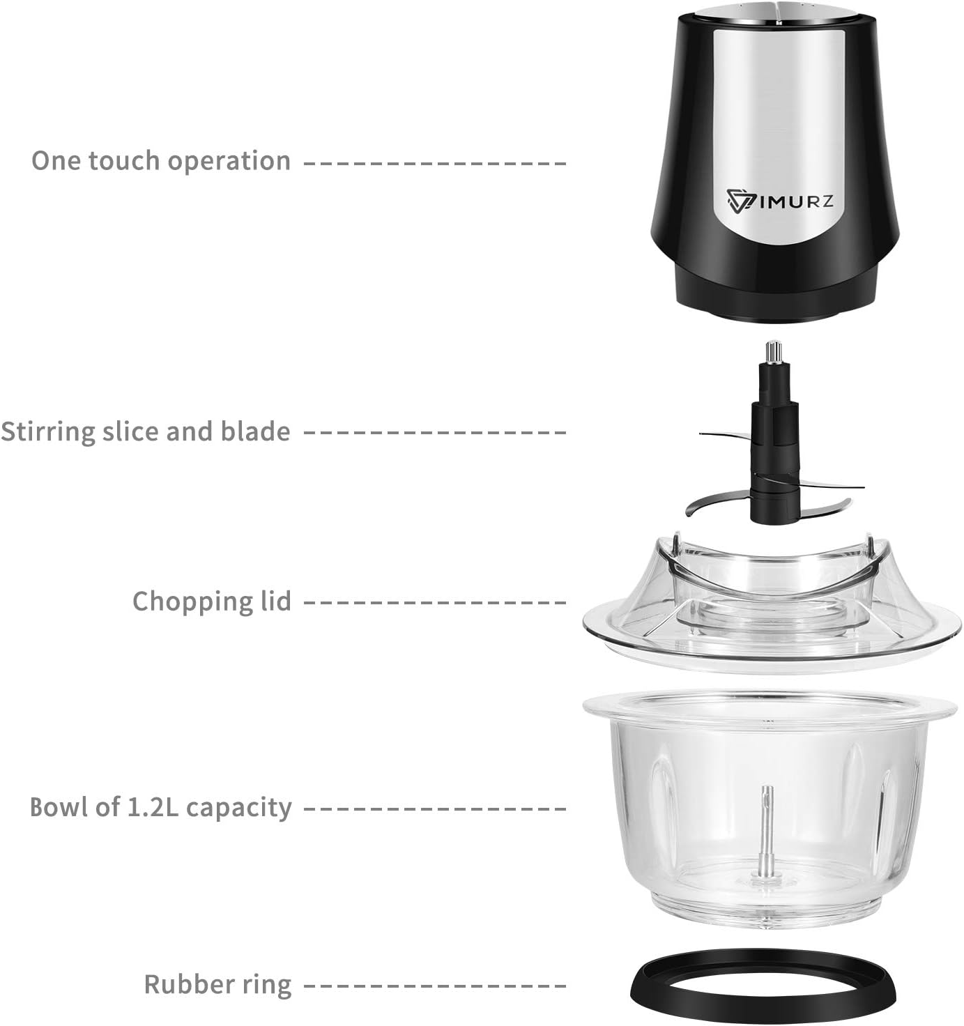 Electric Chopper Universal Chopper with 2 L Stainless Steel Container ...