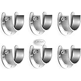Amazon.com: KOVOSCH 8 Pack Stainless Steel Closet Rod Brackets, 1-1/4 Inch Heavy Duty Closet Rod ...