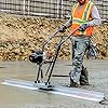 TOMAHAWK Power Concrete Screed Vibrating Tool with 12ft & 8ft Aluminum ...