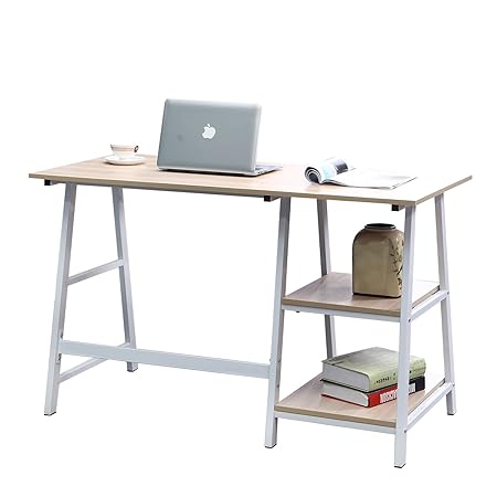 DlandHome 120 * 60cm Medium Computer Desk, Composite Wood Board, Home ...