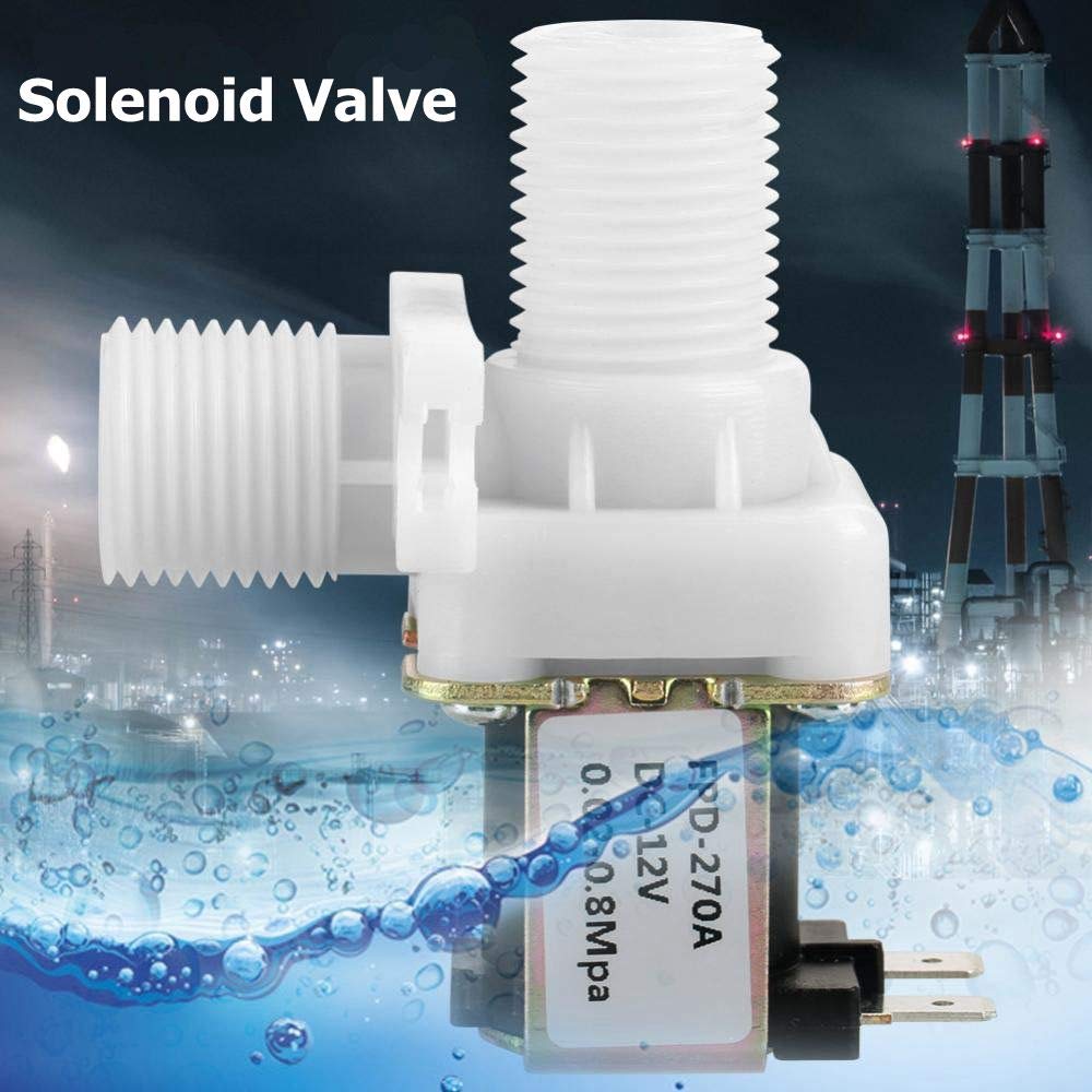 DC 12V Solenoid Valve, DN15 G1/2 Normally Closed Plastic ...
