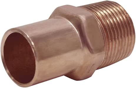 PlumBest C75316R 1-Inch C by 1-Inch MIP Copper Male Adapter - Pipe ...