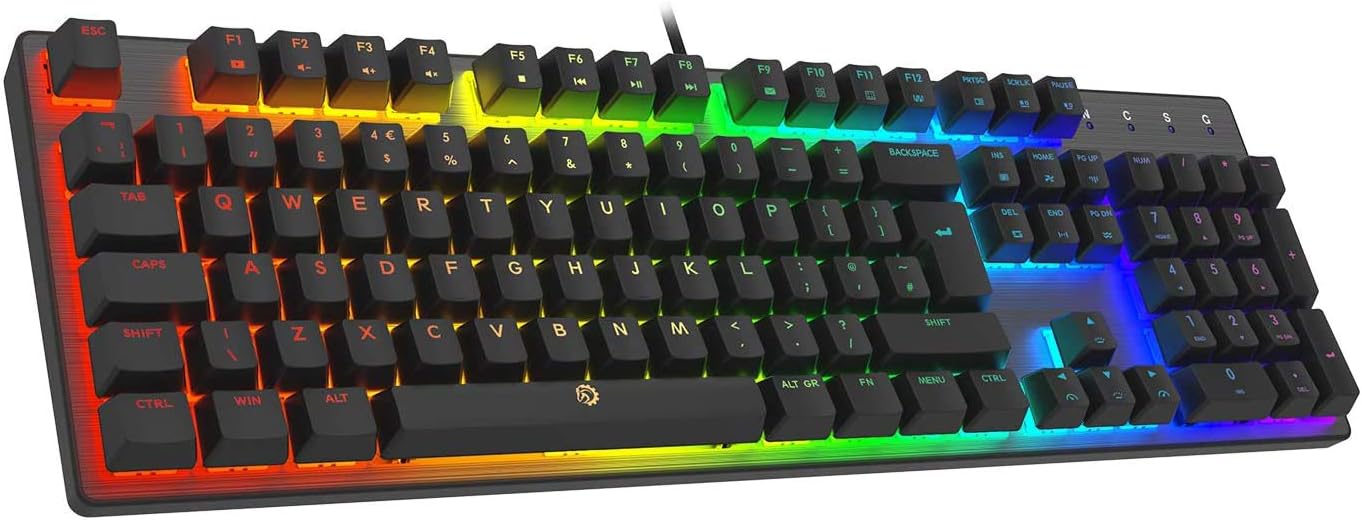 DREVO Tyrfing V2 Full size RGB Mechanical Gaming Keyboard 105 Key ...