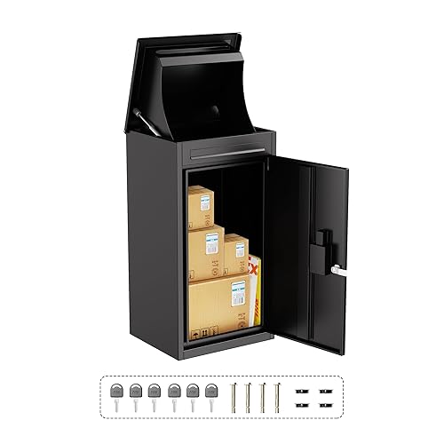 Merapi Parcel Drop Boxes for Outside, 16" x 13.27" x 29.84" Cold-Rolled ...