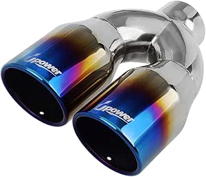 Amazon.com: Upower 2.5 Inch Inlet 3.5 Inch Outlet Dual Exhaust Tips ...